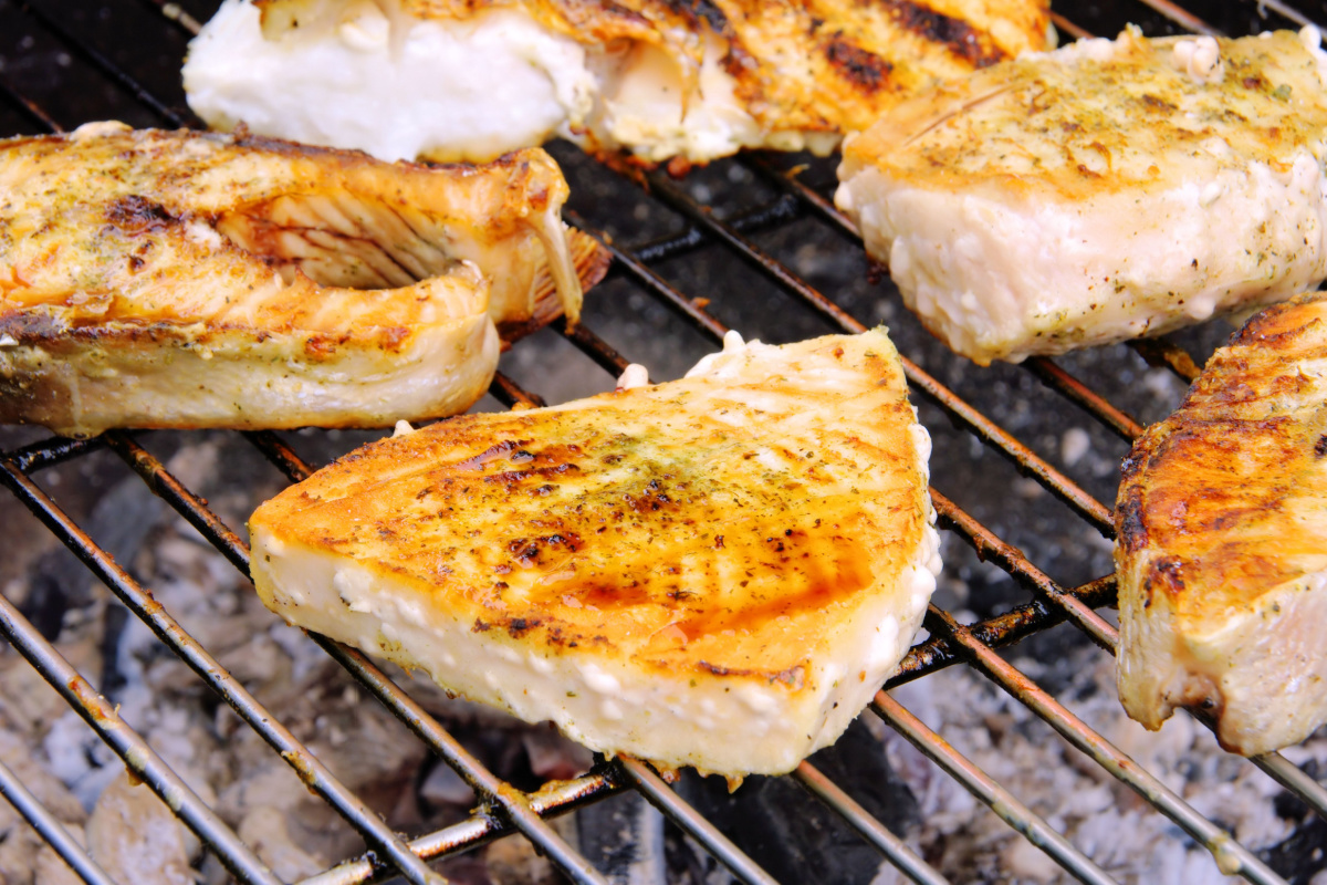 Grilled Halibut with Pepper and Onion Relish - Smart Nutrition and Wellness